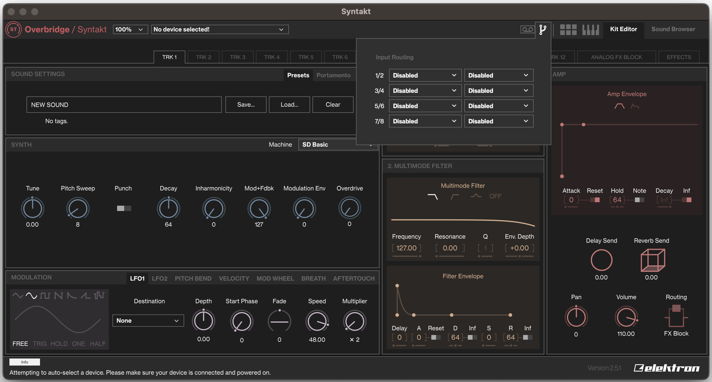 Syntakt Standalone plugin interface routing - Syntakt - Elektronauts
