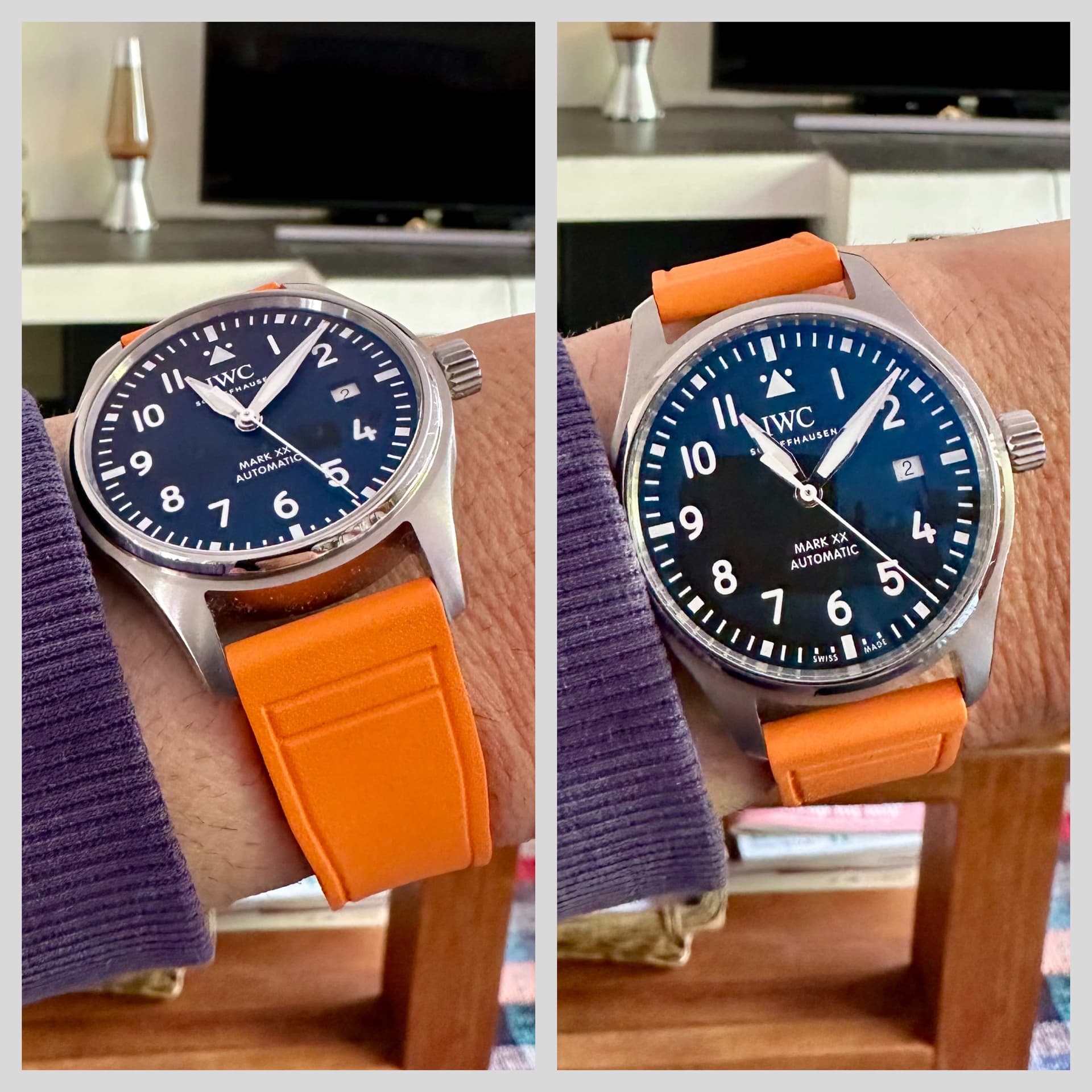 Te Koop: IWC Pilot's Watch Mark XX, op leer en incl extra IWC rubber ...