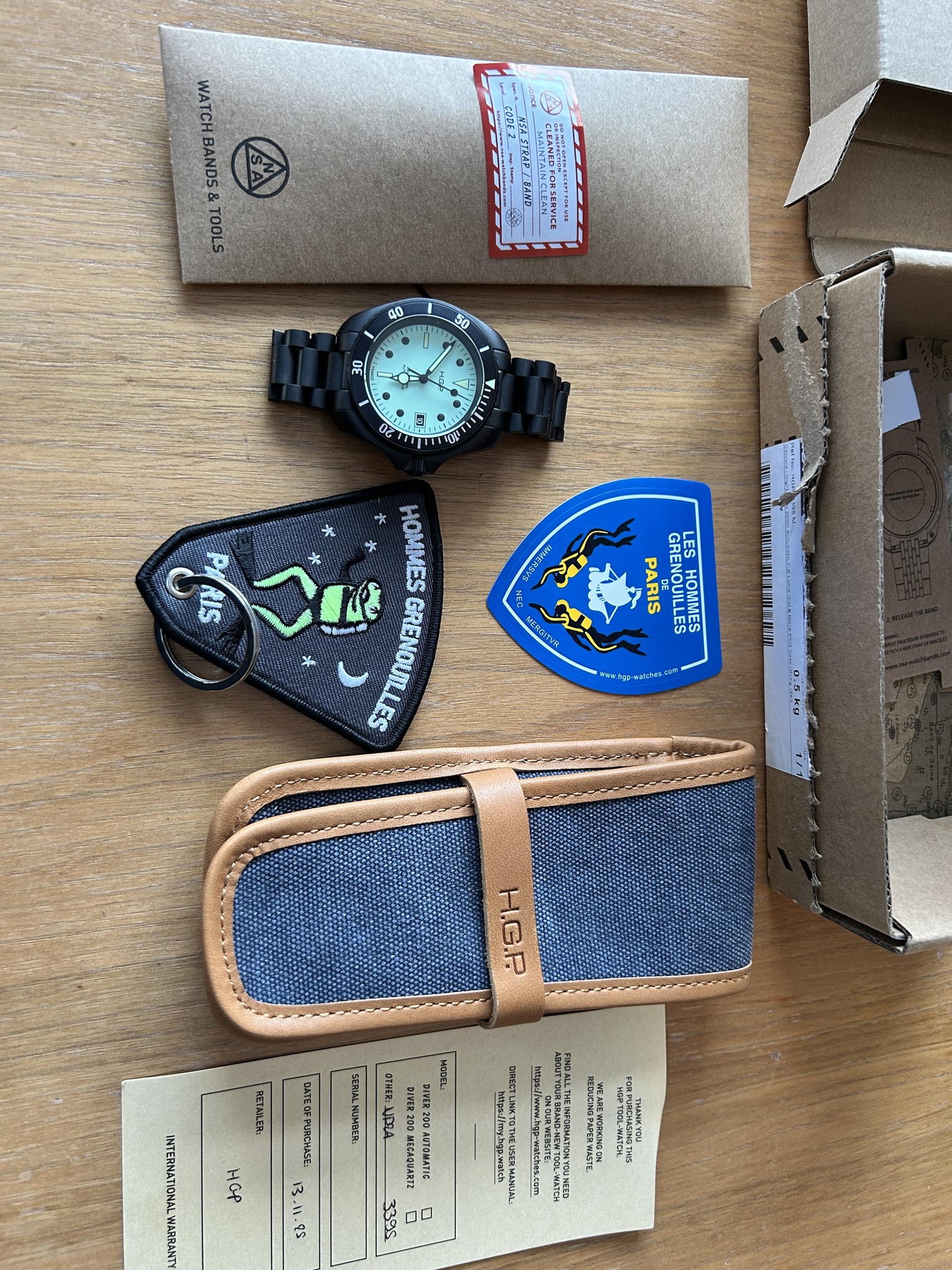 HGP (full lume Monnin) night diver 200m PVD - Horlogemarkt (horloges ...